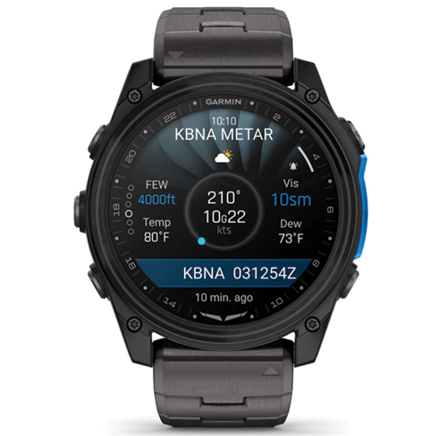 Garmin D2 Mach 2 Aviator Smartwatch 51mm Carbon Gray DLC Titanium with ...